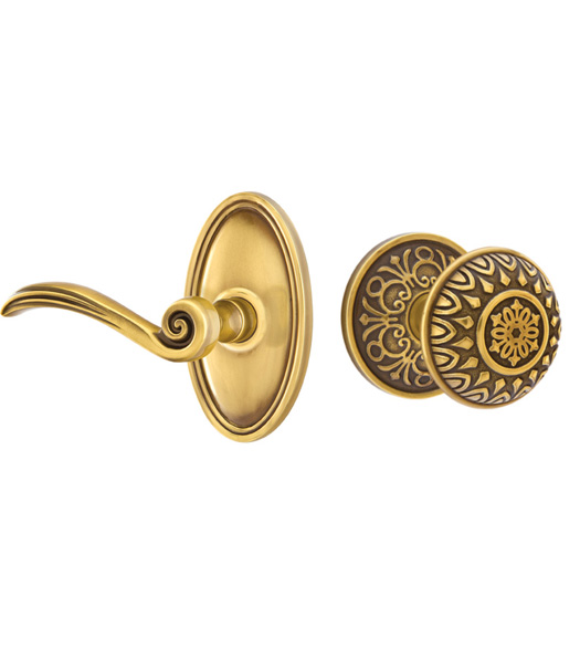 Split Style Elan Lever and Lancaster Knob - Doorware.com